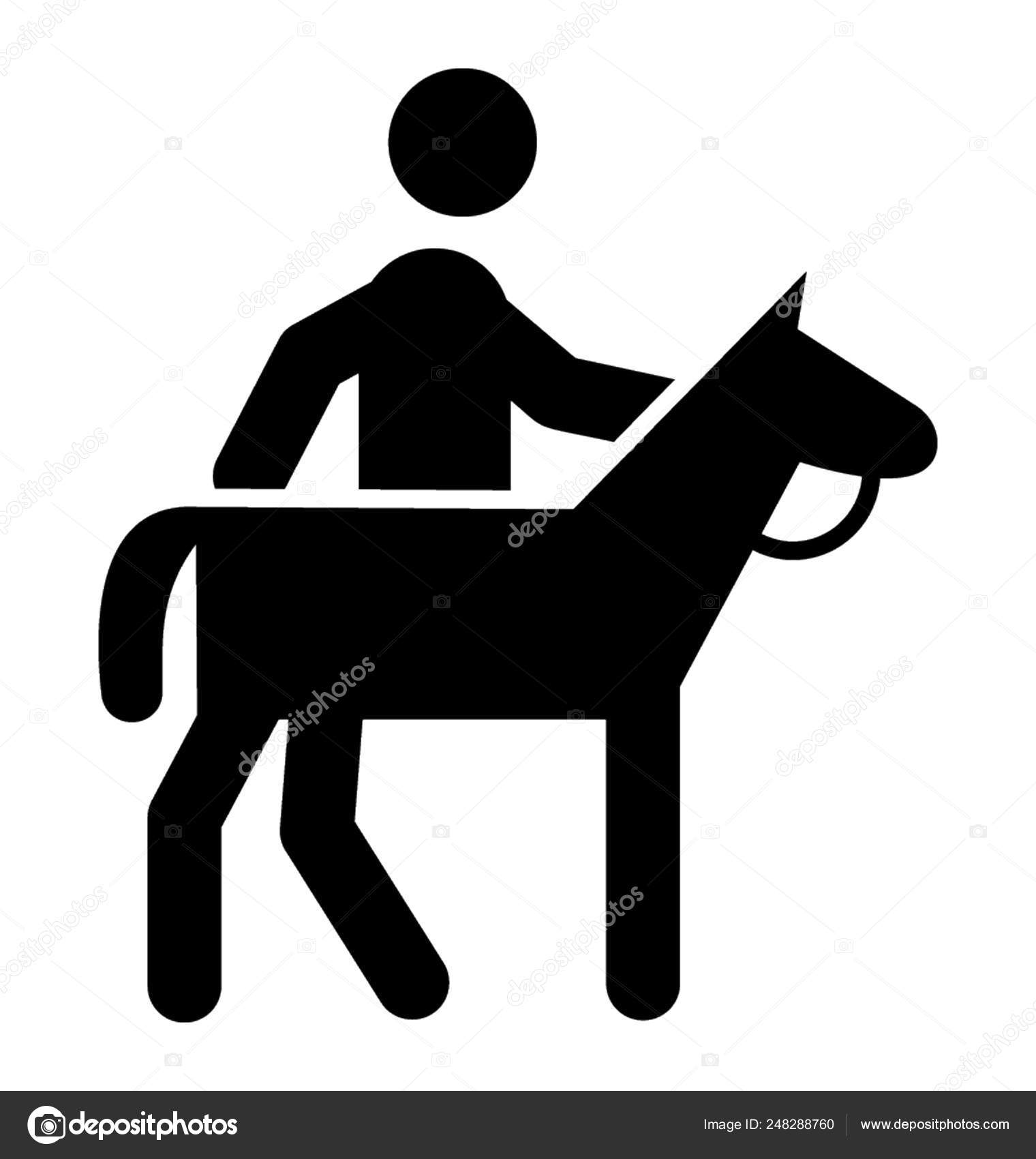 Pictogram Horse Rider Vector Element Stock Vector by ©prosymbols 248288760
