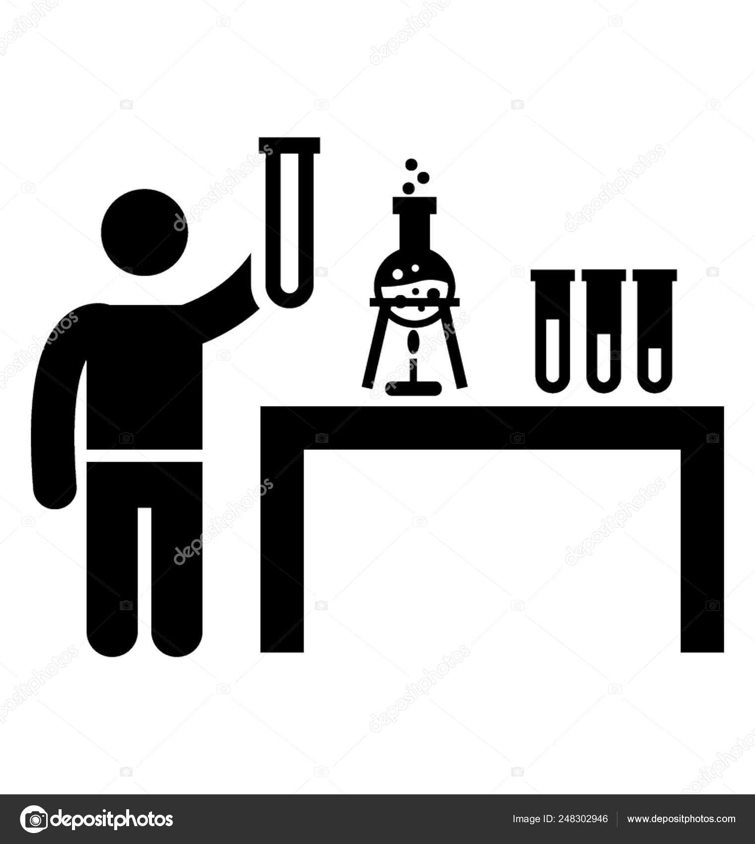 Scientist Pictogram Research Concept Stock Vector by ©prosymbols 248302946