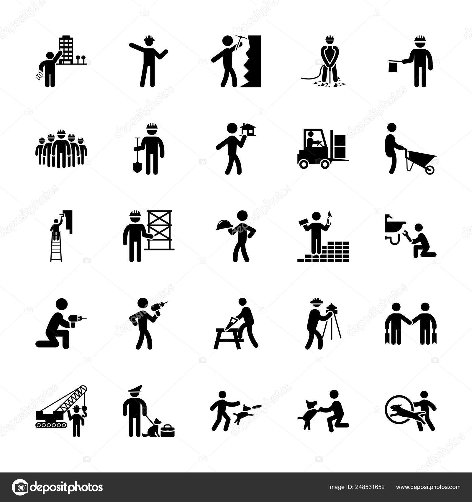 Set Construction Pictograms — Stock Vector © prosymbols #248531652