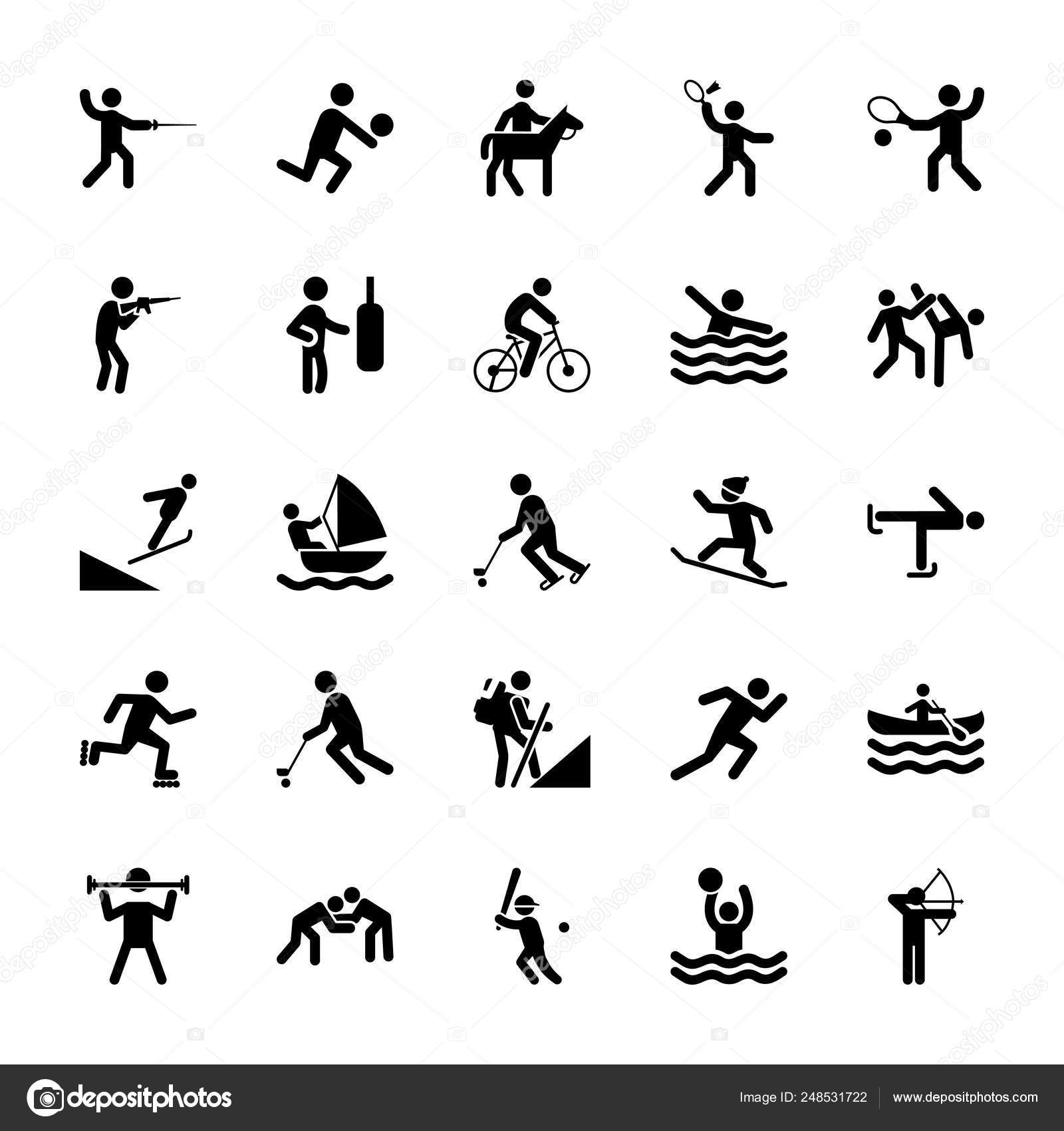 Set Olympic Games Pictograms Stock Vector by ©prosymbols 248531722