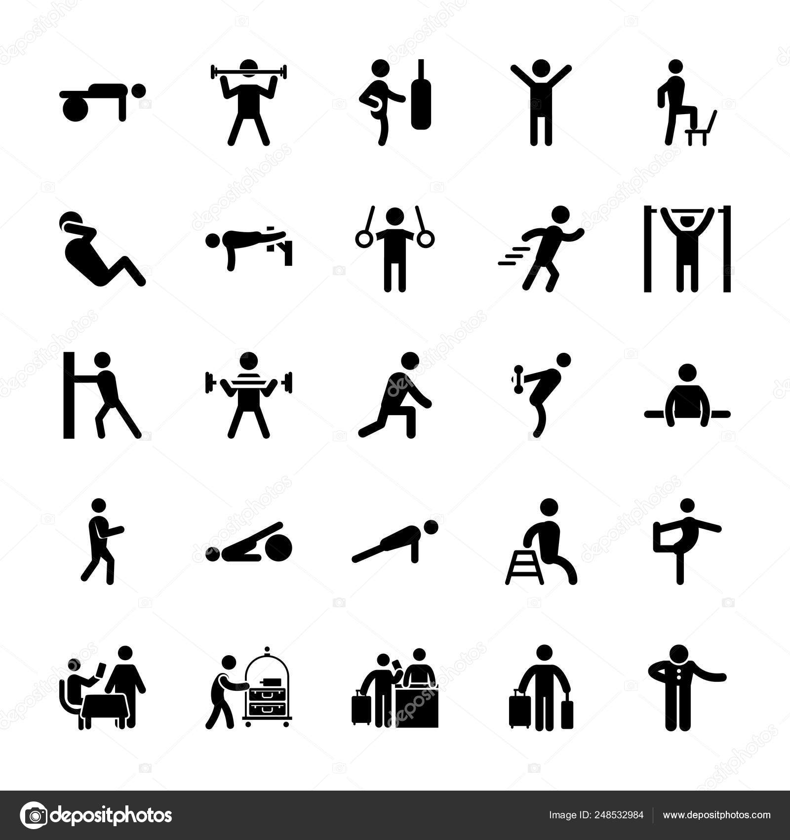 Übung Piktogramme Vektorpaket - Vektorgrafik: lizenzfreie Grafiken ...