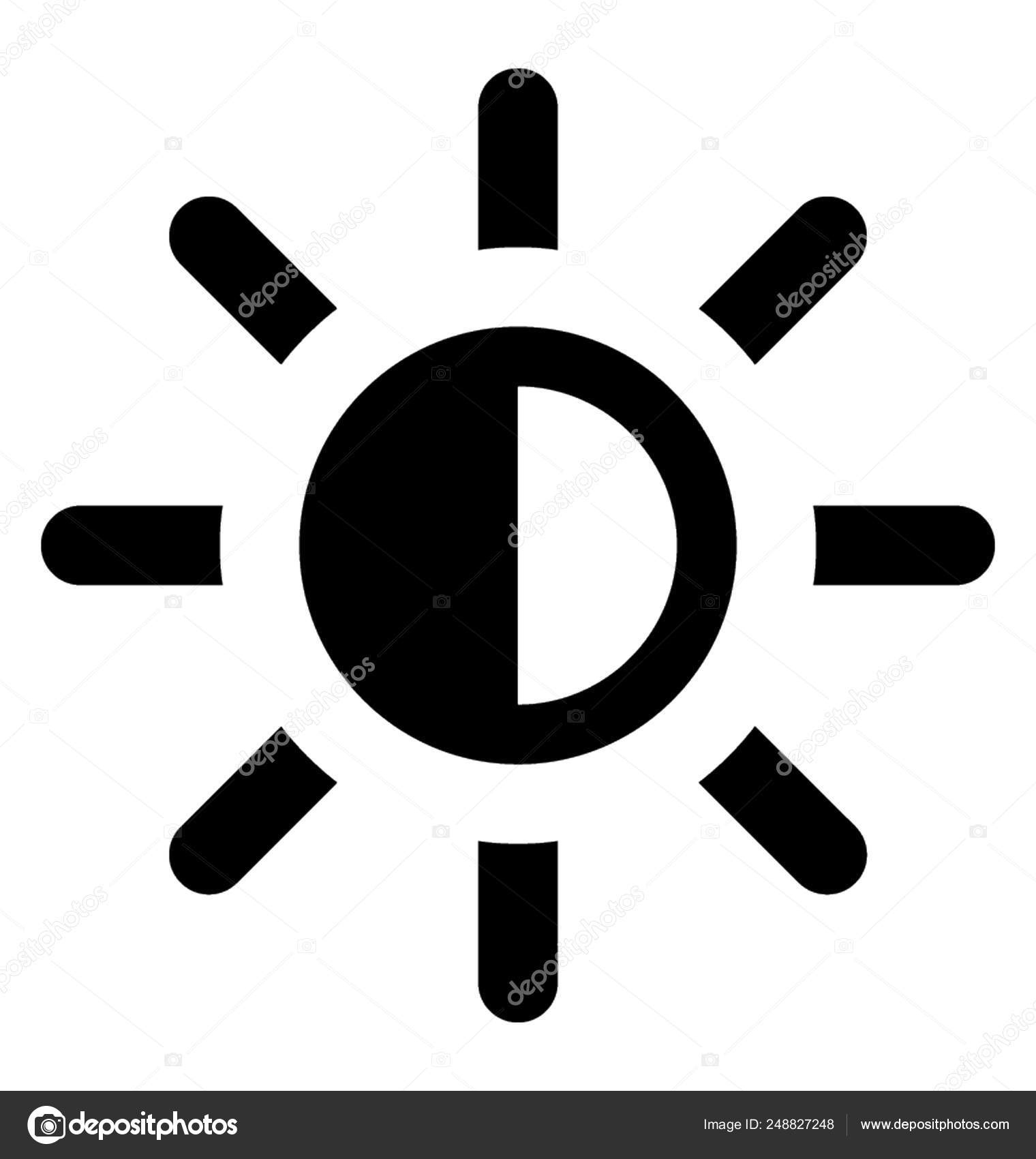 Brightness Icon Line Vector Stock Vector Image by ©prosymbols #248827248