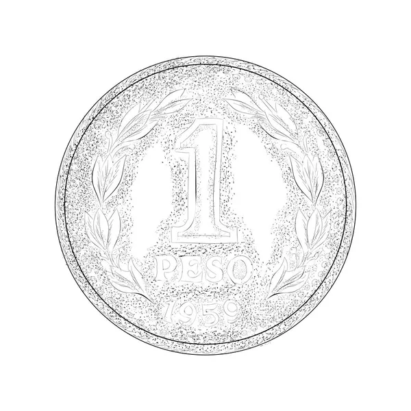 Peso Coins Clipart Black And White Peso Coin Vector Images