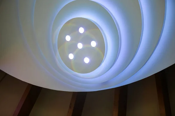 Modern blue ceiling - Stock Image - Everypixel