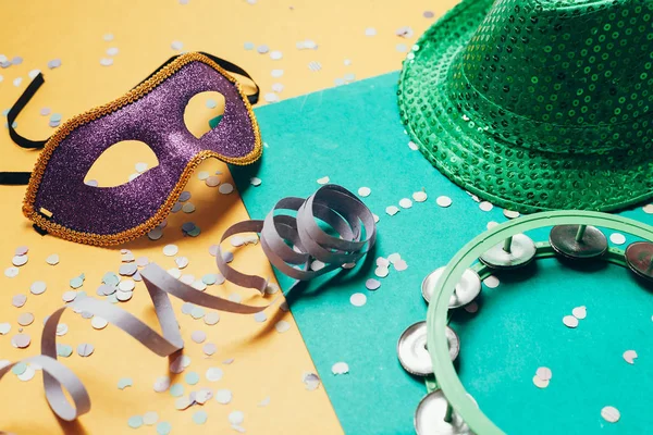 Brazilian Carnival Concept Carnival Props Color Background Stock Photo ...