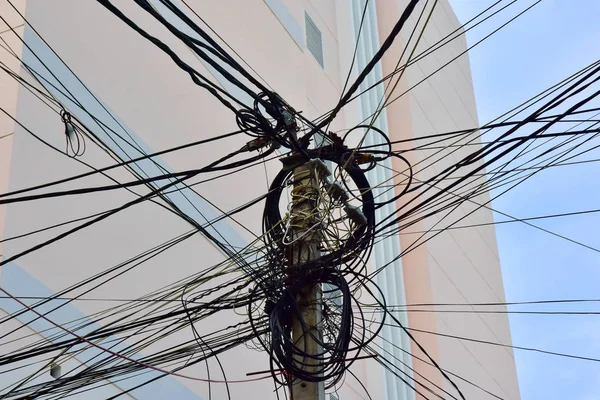 Tangled wires in bangkok Stock Photos, Royalty Free Tangled wires in ...