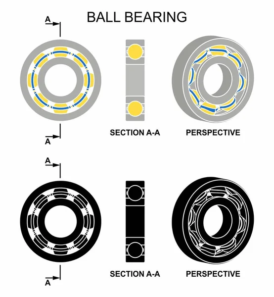 Cut Perspective Ball Bearing Stock Vector Image by ©LeandroPP1992 ...