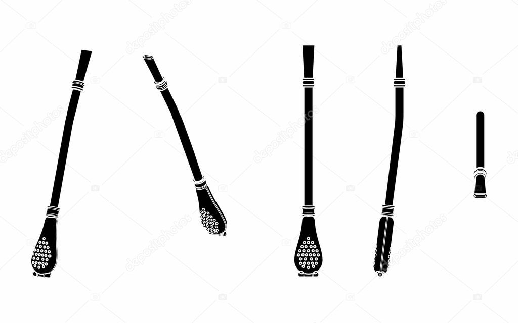 Objeto metálico para succionar líquido de la Cuia de yerba mate. 2023