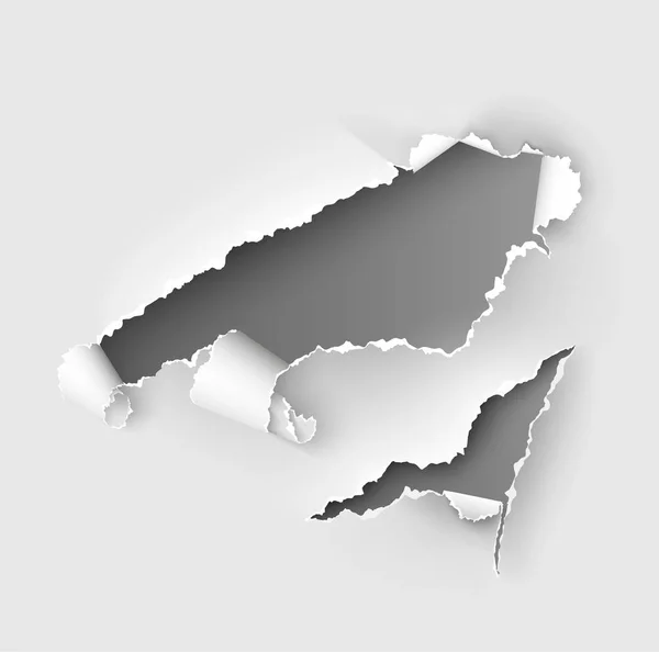 Torn ripped paper vector template, sides with ripped edges on re Stock ...