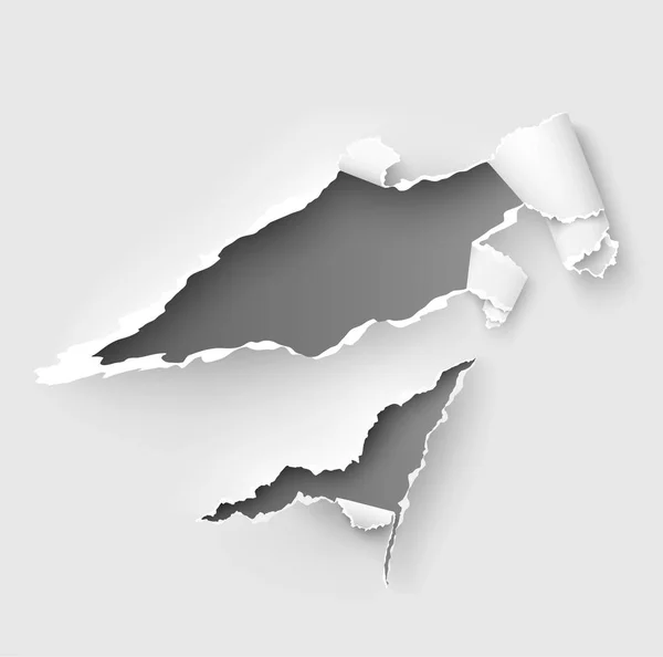 Torn ripped paper vector template, sides with ripped edges on re Stock ...