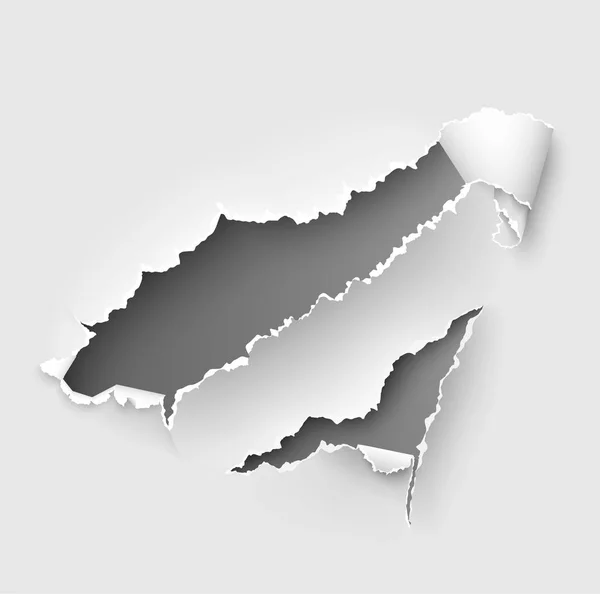 Torn ripped paper vector template, sides with ripped edges on re Stock ...