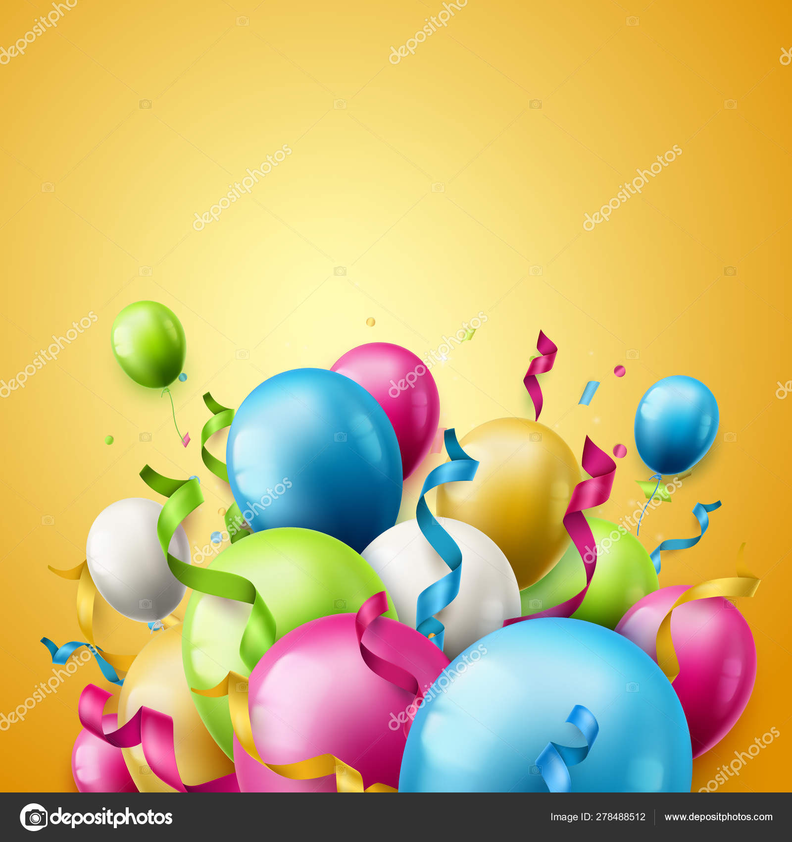 Birthday Balloons And Streamers