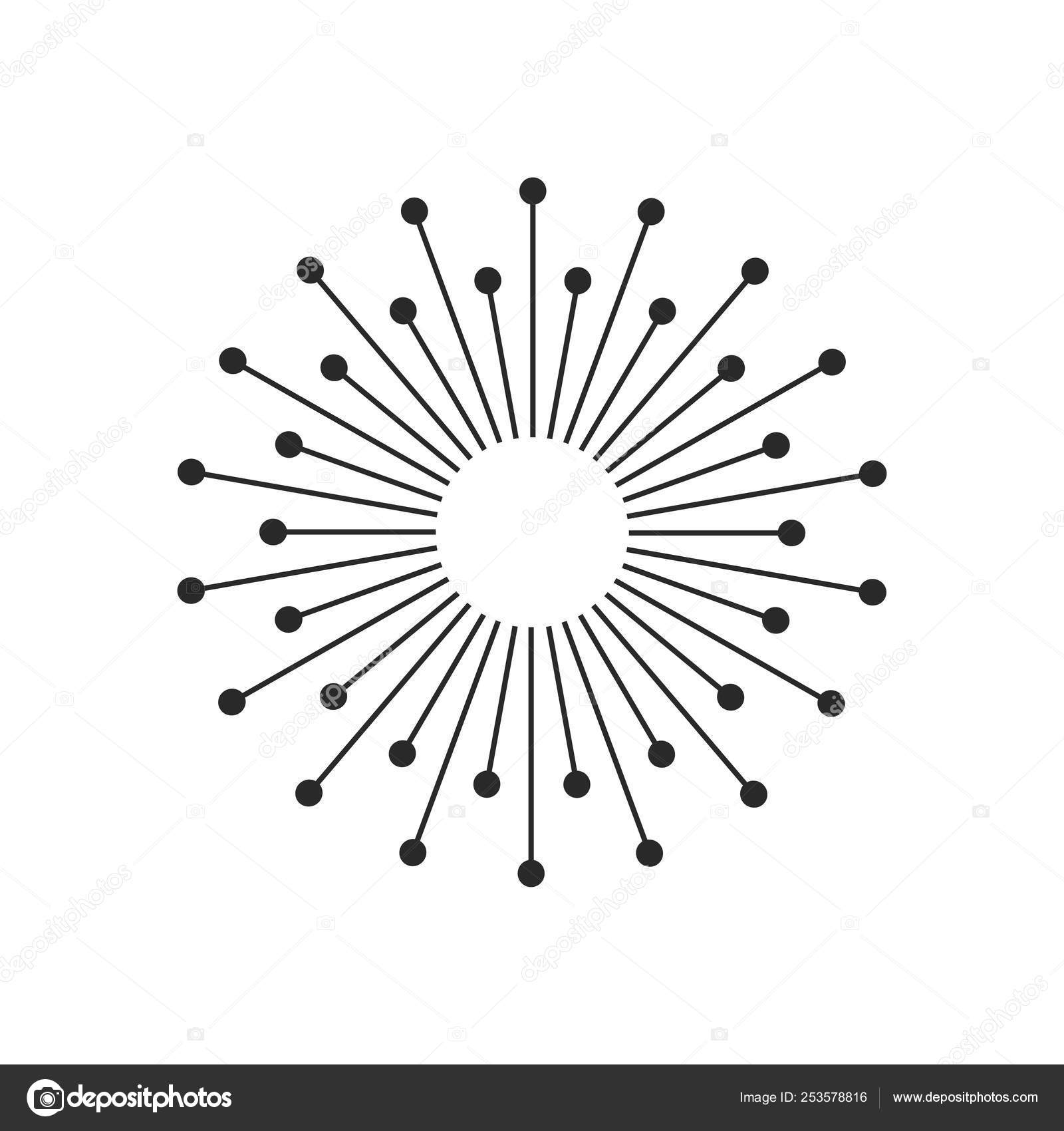 Burst, beams, rays geometric design circles. Vector illustration ...