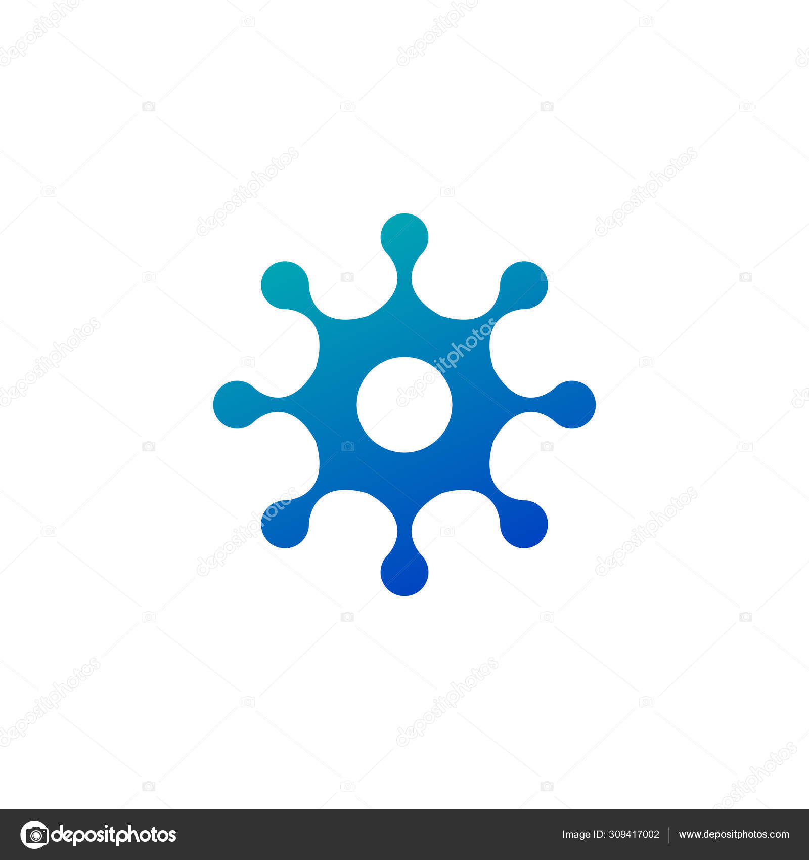 Molecule nano technology Lab Circle Logo template. Unique logo design ...