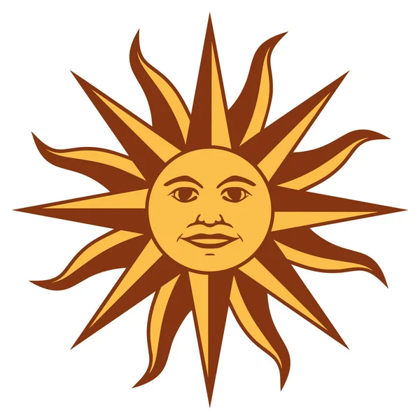 Dewa Matahari Inca Inti Matahari Mei Bendera Argentina Nya Terisolasi ...