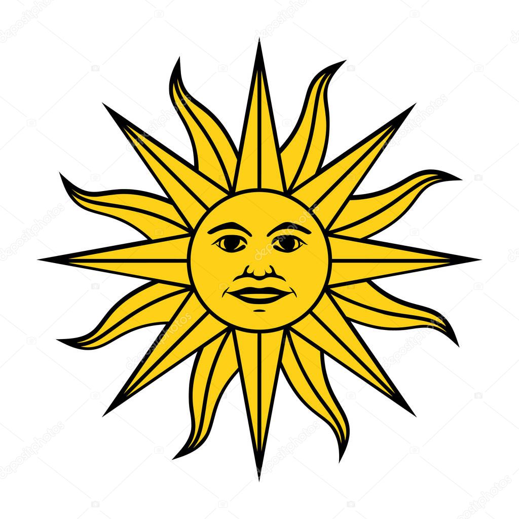 Images: inca sun god | Inca Sun God Inti Sun May Uruguayan Flag ...