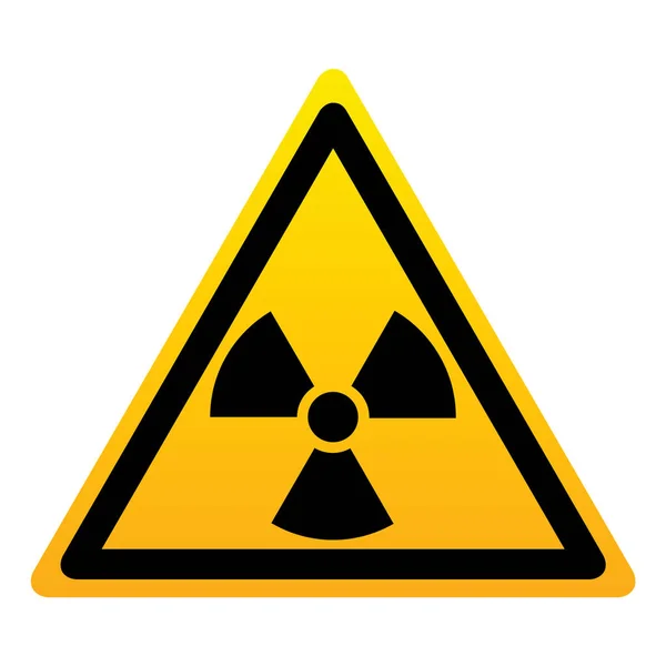 Radiation hazard symbol sign of radhaz threat alert icon, black yellow ...