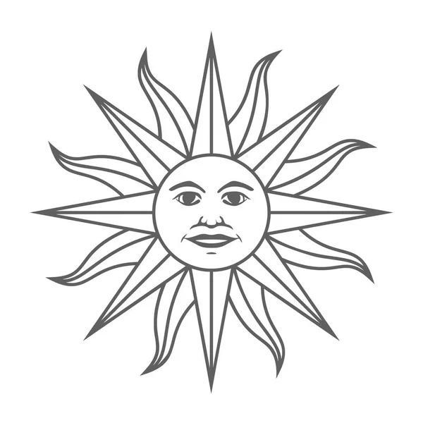 Dios Del Sol Inca Inti Sol Mayo Bandera Argentina Aislado Vector de ...