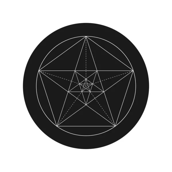 Pentagram Pentagonal Star Golden Section Fibonacci Number Geometric ...