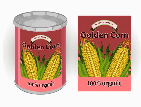 Vector Set Tin Cans Various Labels Sweet Corn Samples Label Stock ...