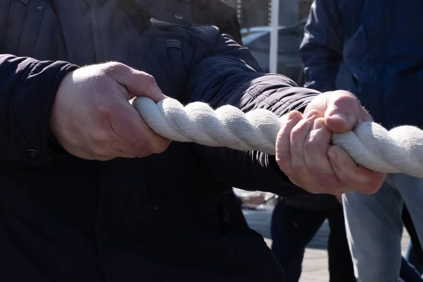 The man pulling the rope Stock Photos, Royalty Free The man pulling the ...