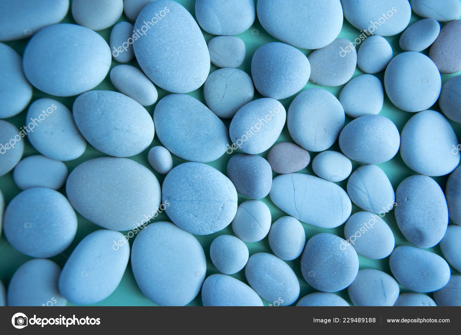 White Pebbles Blue Background Simplicity Blue Color Daylight Space ...