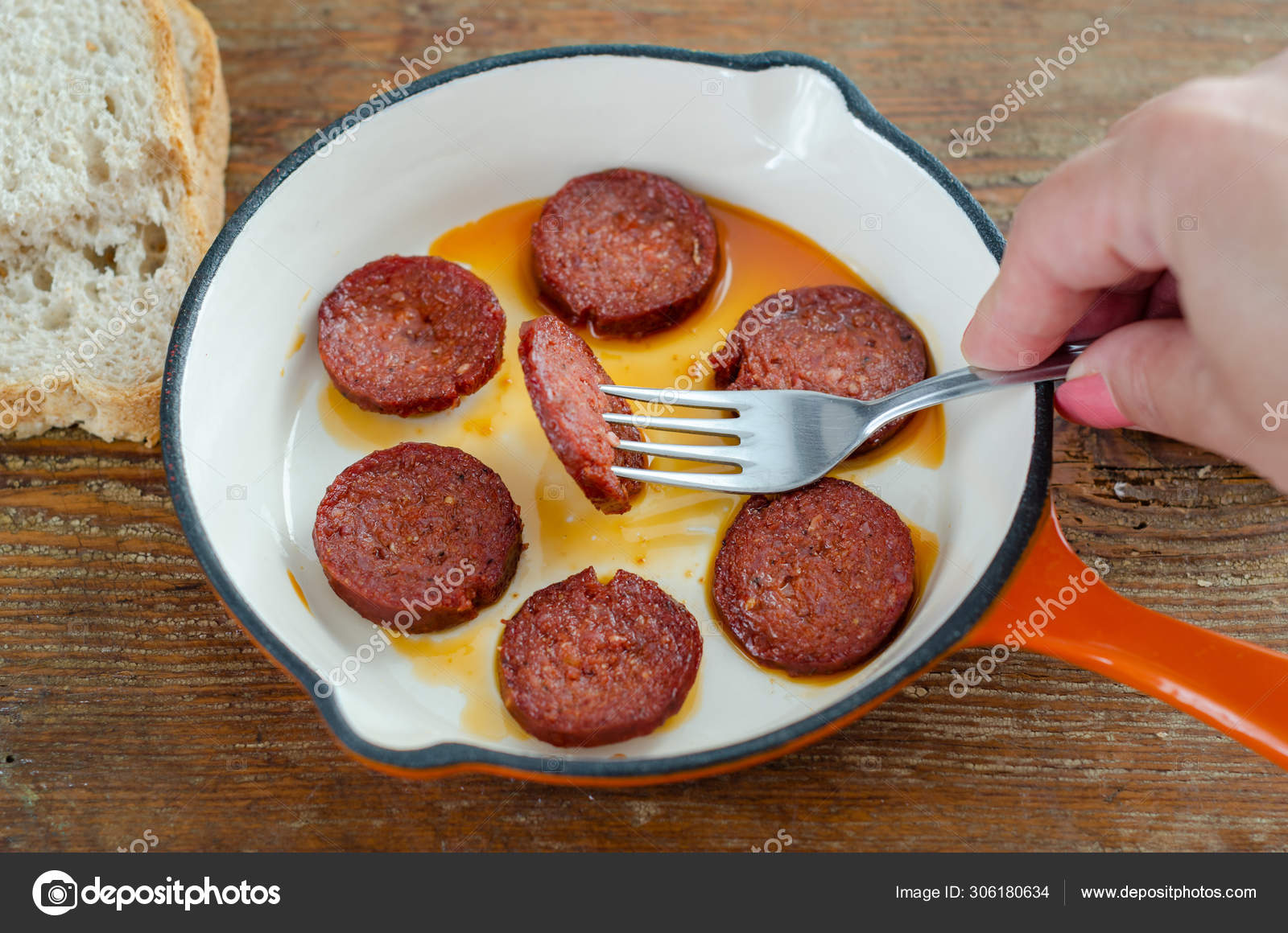 Fried turkish sucuk — Stock Photo © nazilekeskin #306180634
