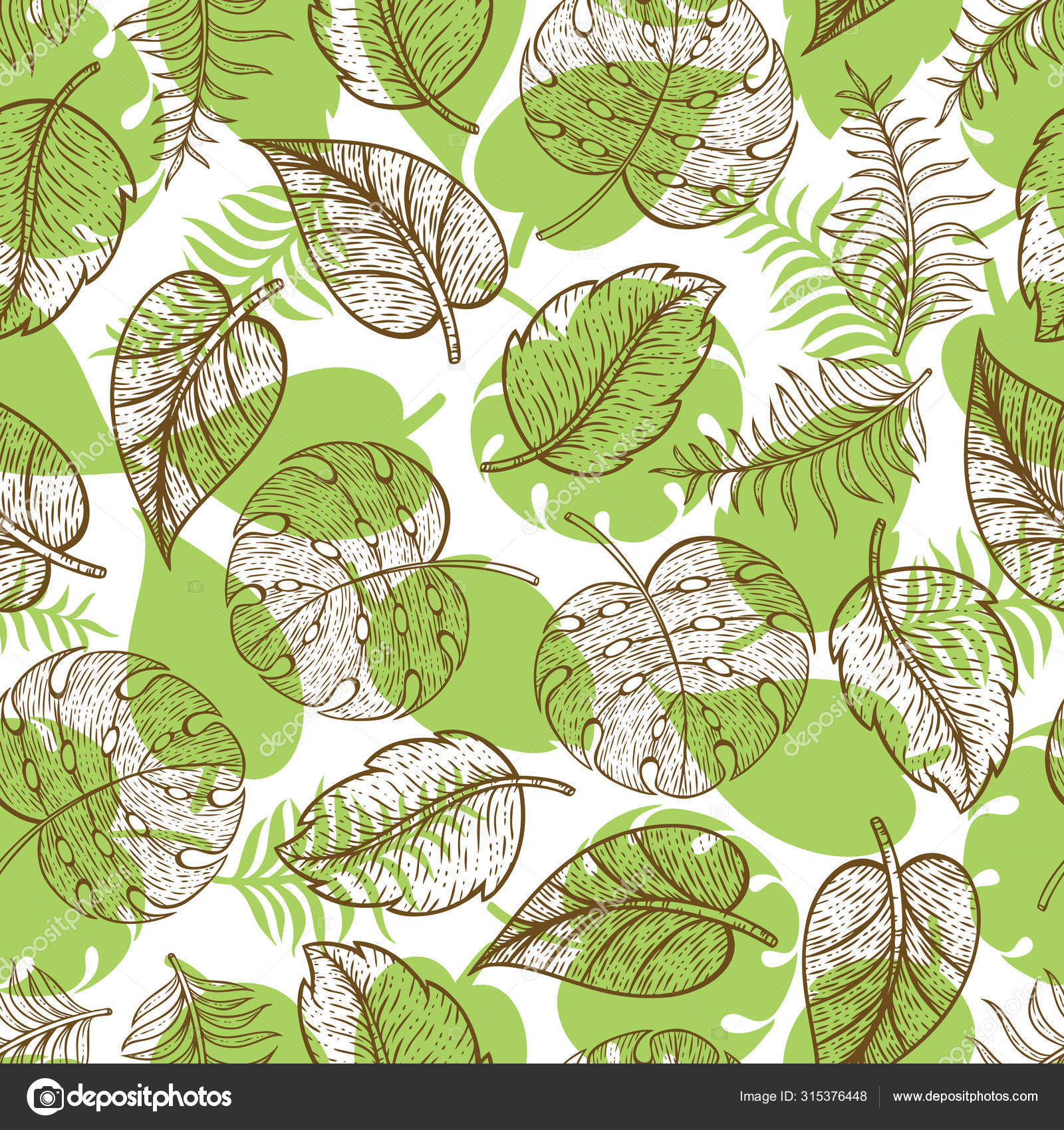 Beautiful Leaf Line Art Seamless Pattern — Stock Photo © zarya_kiqo ...