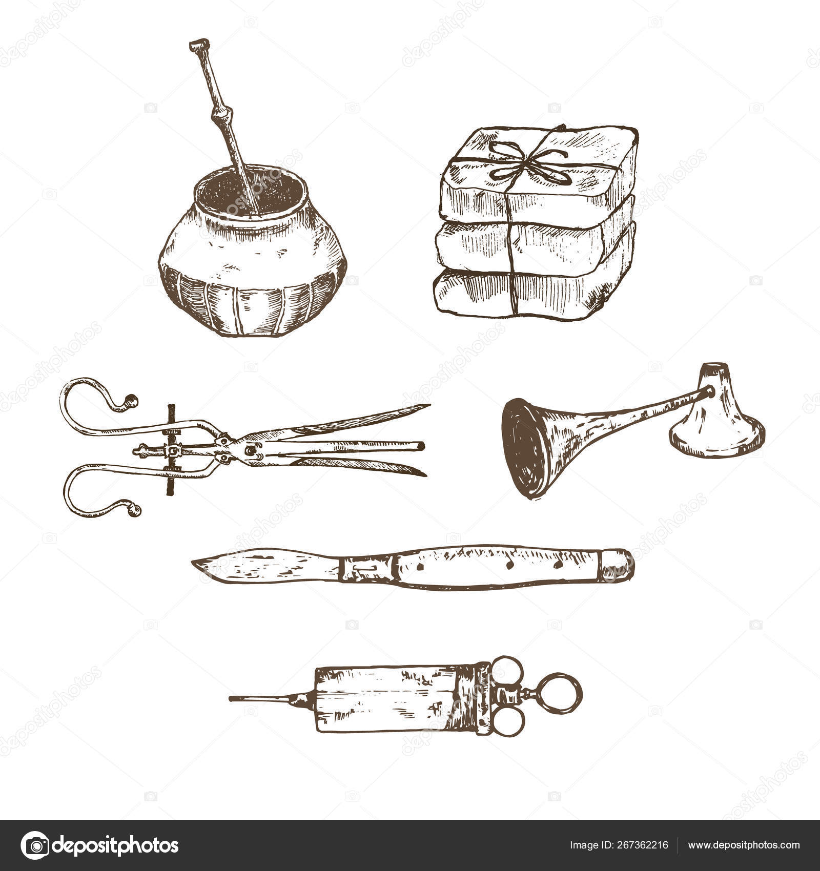 Vintage Syringe Drawing