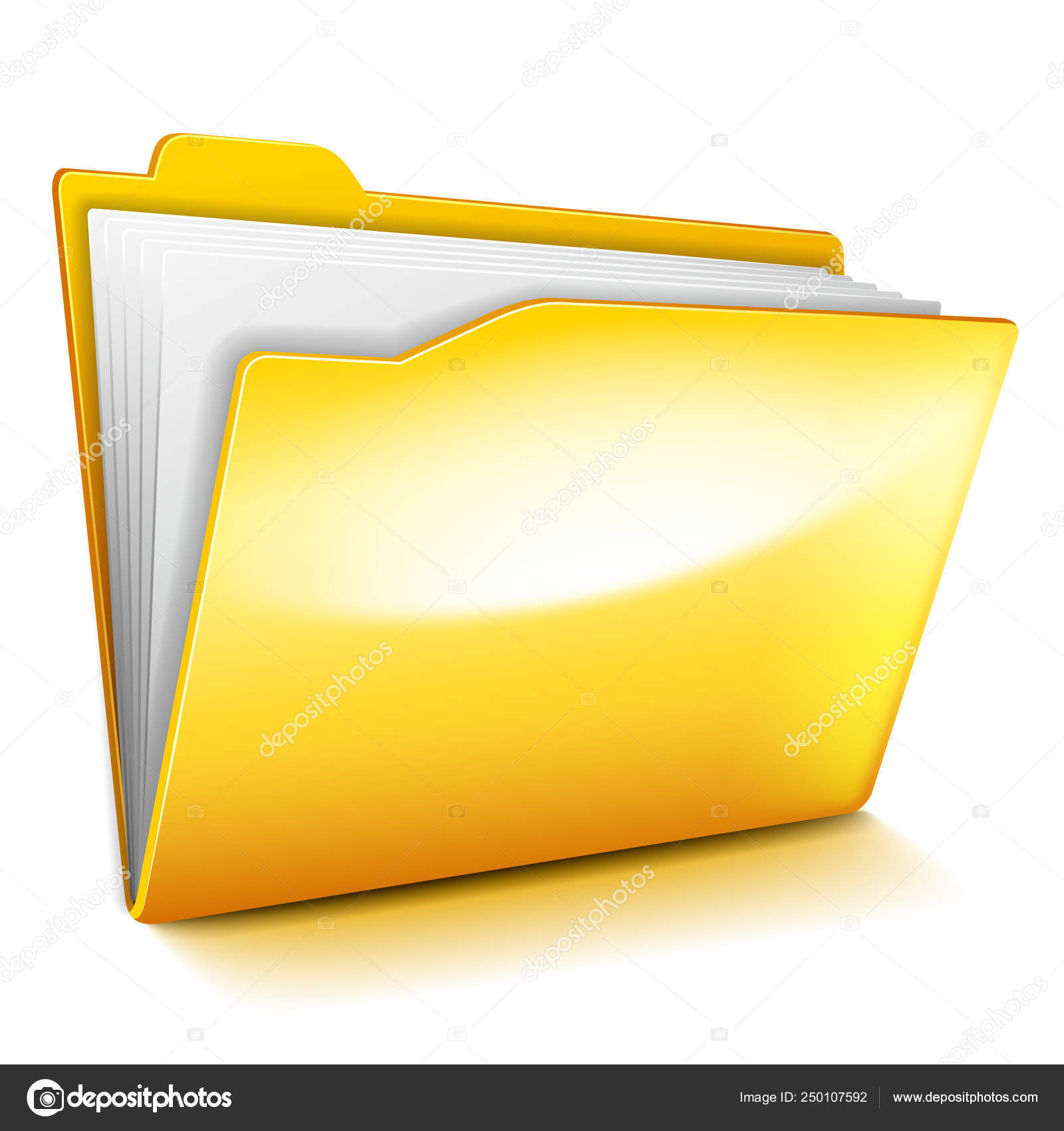 Computer folder isolated on white vector illustration Stock Vector ...