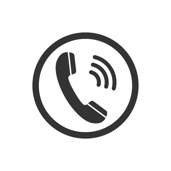 Phone icon, sign. Handset. Vector illustration. Flat design. Black ...