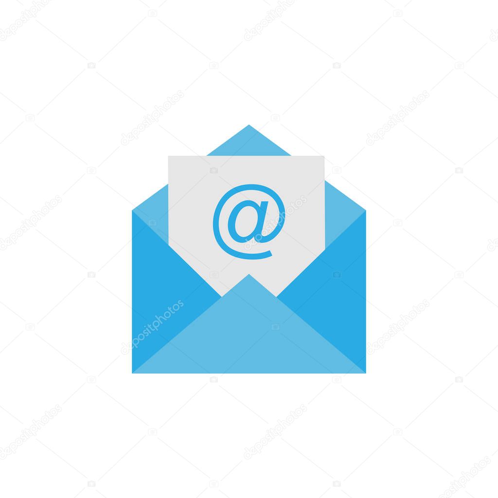 Icono de letra, signo de correo electrónico. Ilustración vectorial ...