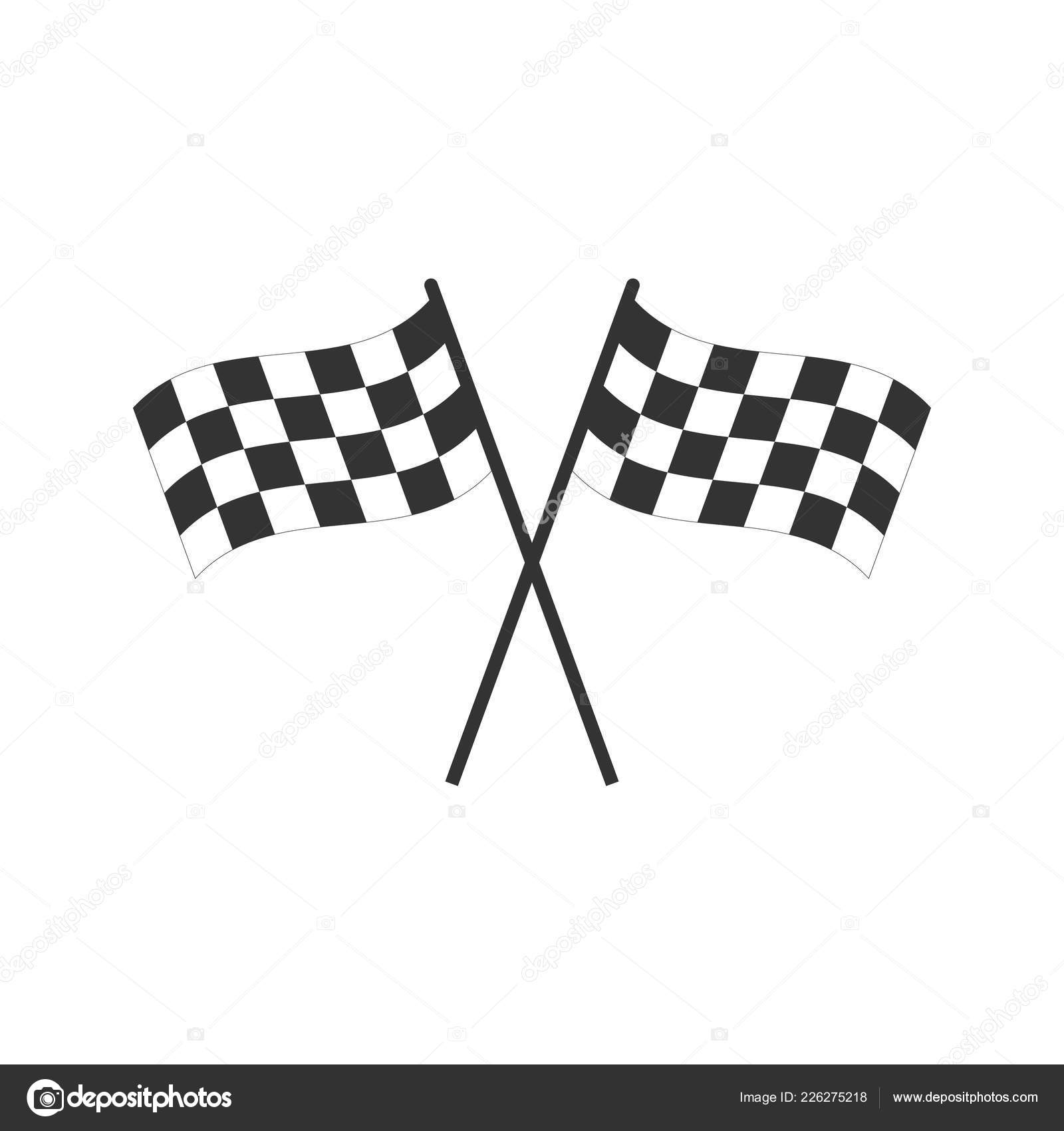 Flat Checkered Flag Vector