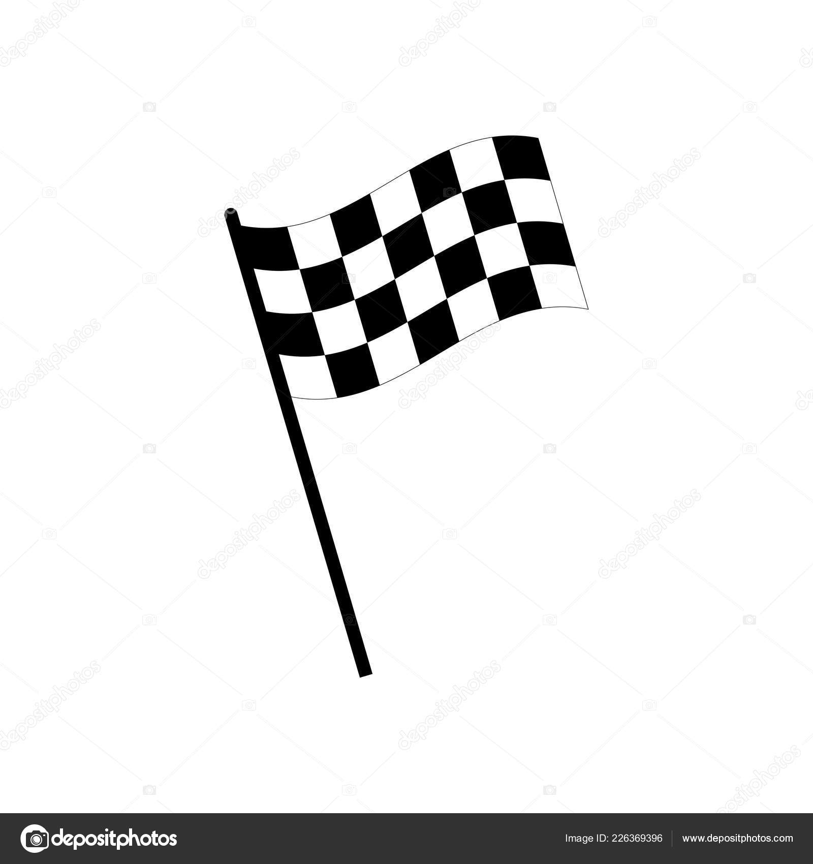 Flat Checkered Flag Vector