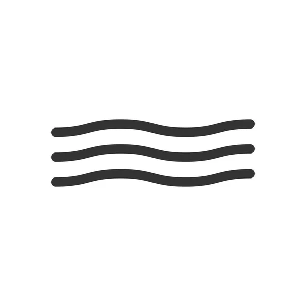 Wave icon on white background. Vector illustrations. Flat design. Stock ...
