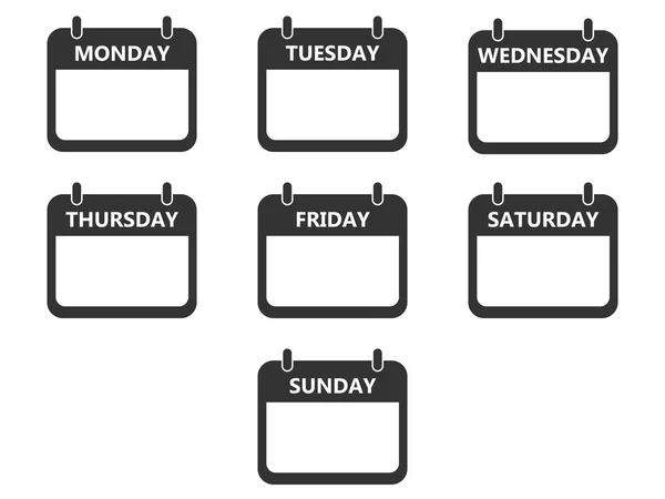 Days of the week icon. Vector illustration, flat design. Stock Vector ...