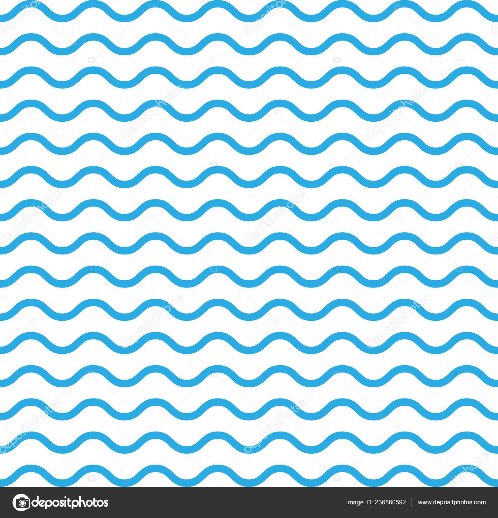 Wavy line seamless pattern. Vector illustration. Blue Stock Vector ...