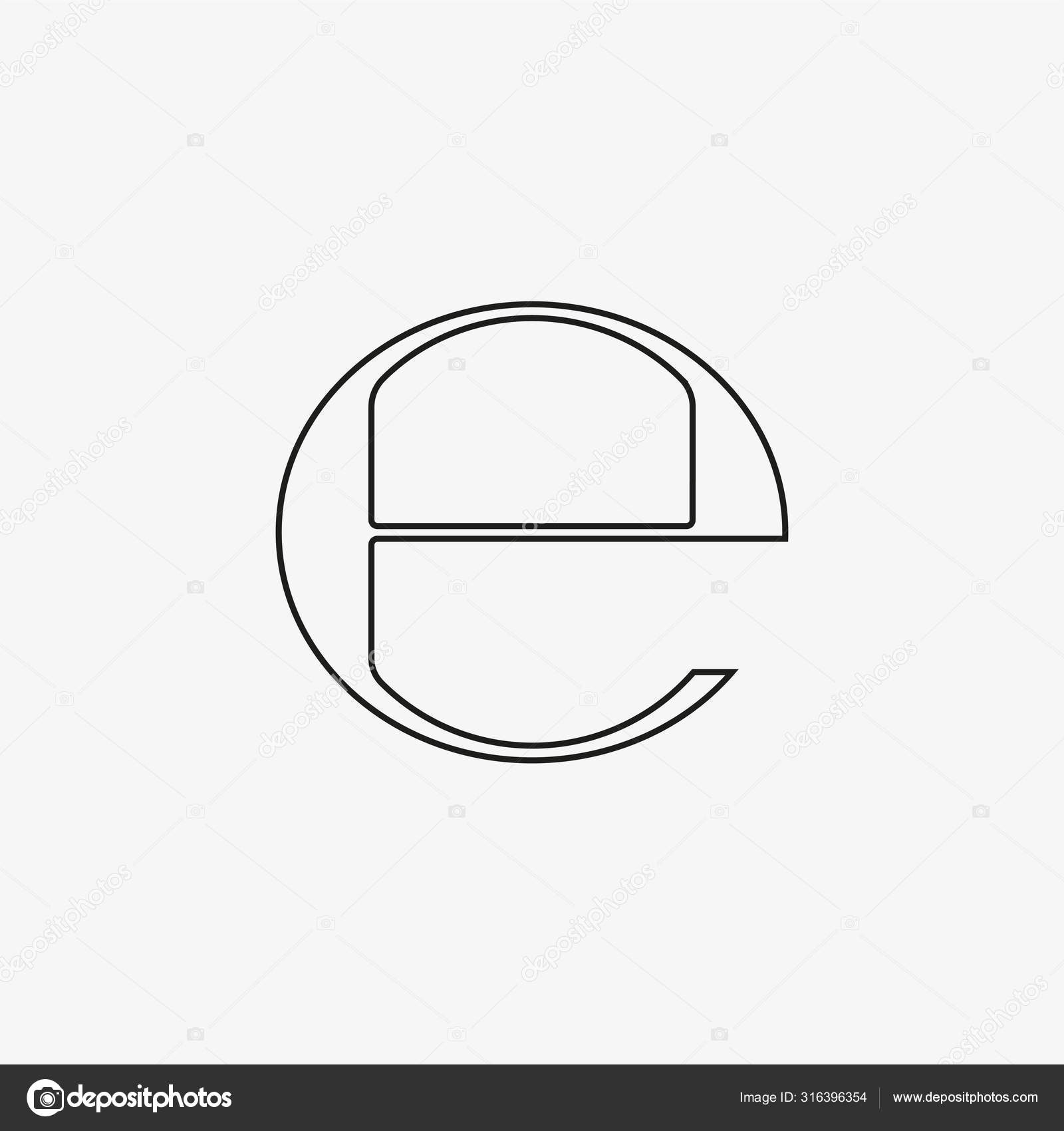 Estimated sign, E mark symbol. Vector illustration, flat design. Stock ...
