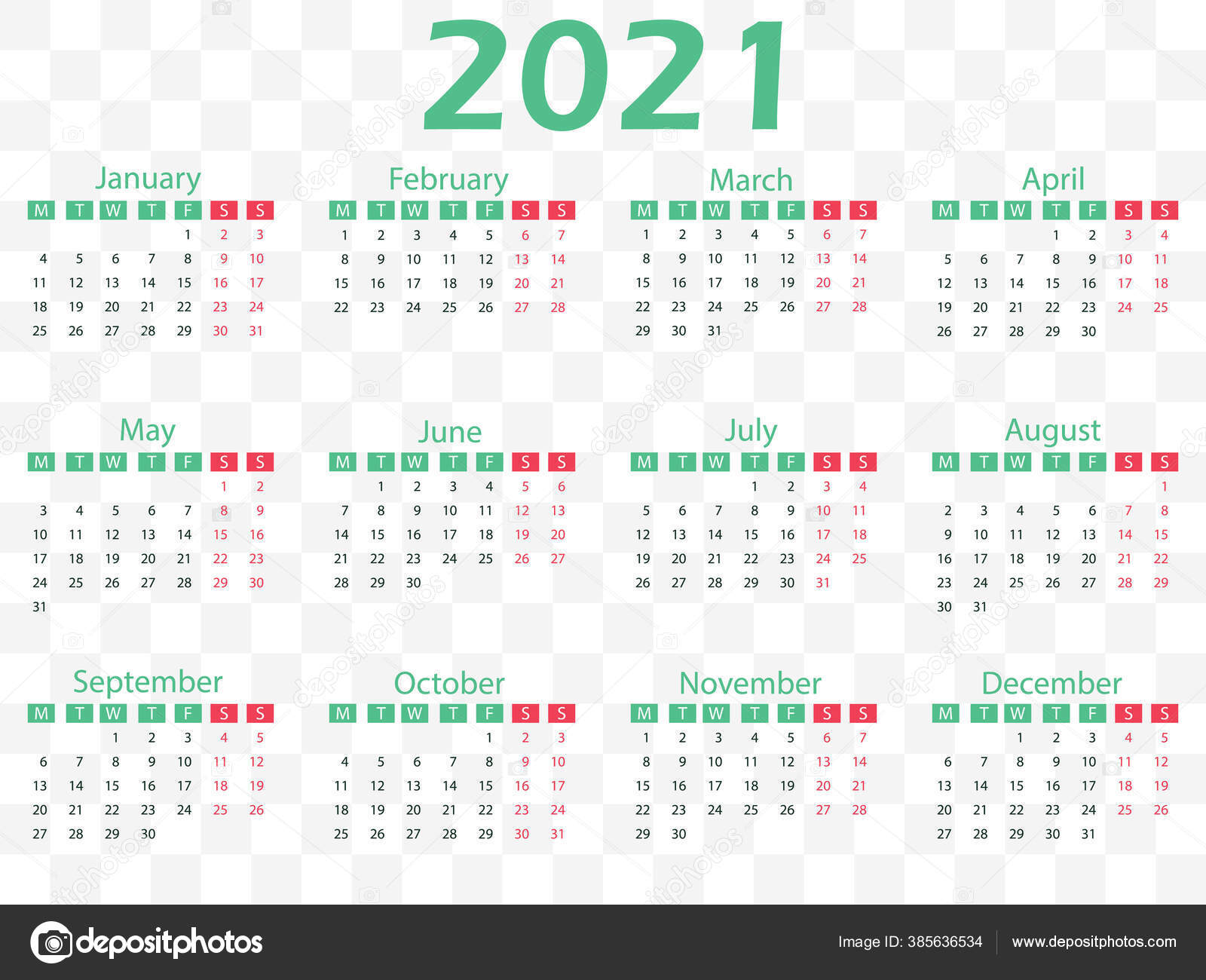 Calendario Con Semanas Del 2021