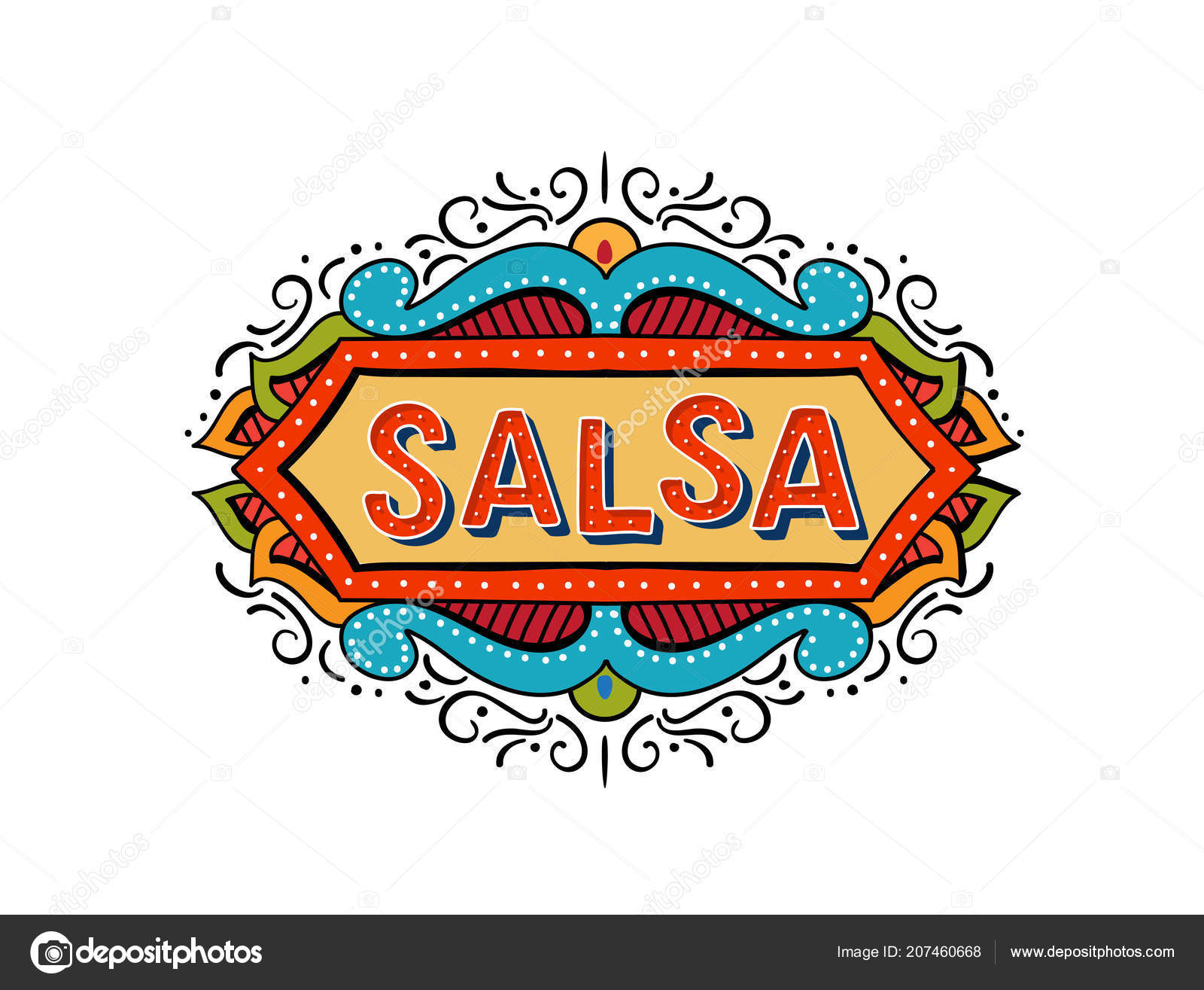Salsa party vector logotype Stock Vector Image by ©cuppuccino #207460668