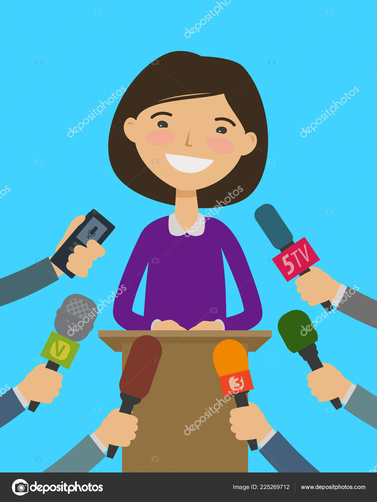 Tv Interview Cartoon