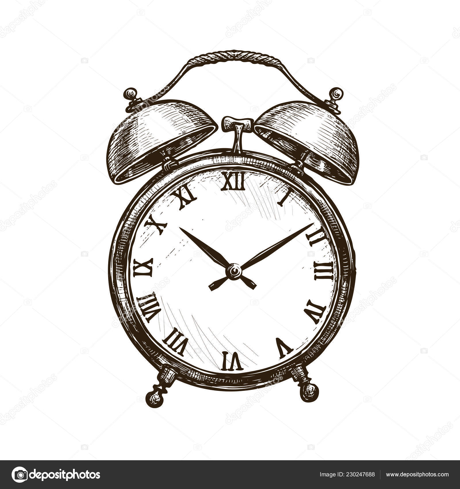 Vintage Clock Drawing