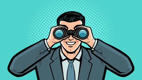 Person Looking Through Binoculars Clipart