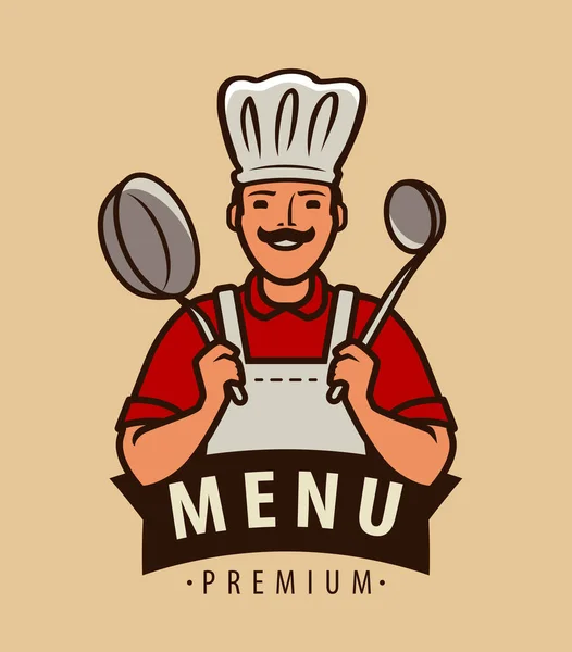 Logo memasak atau label. Masalah untuk restoran atau desain menu kafe ...
