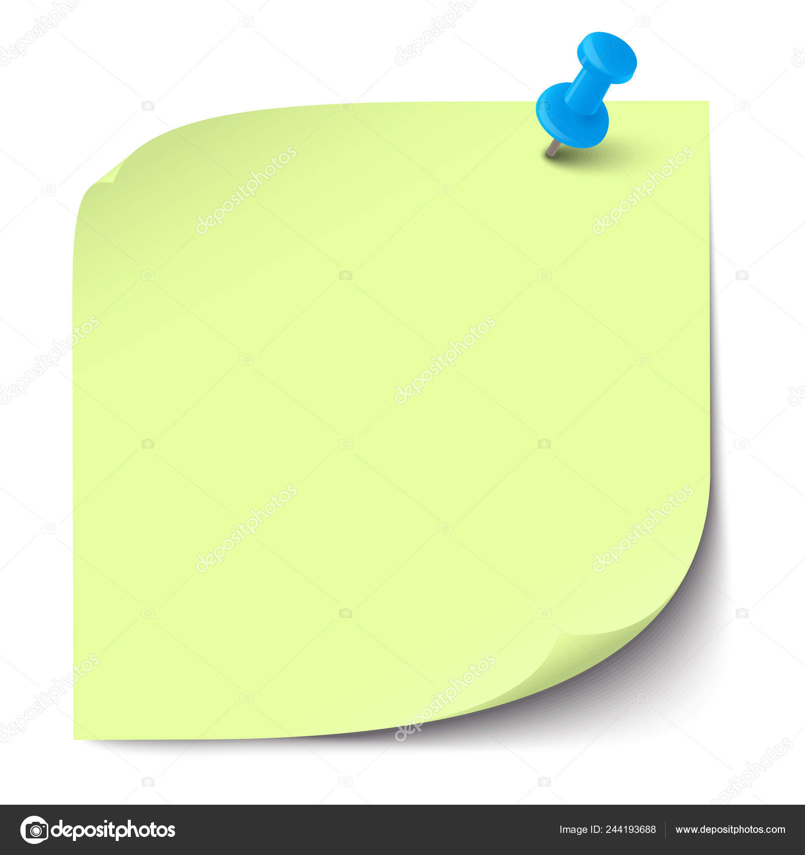 Green Sticky Note Clip Art