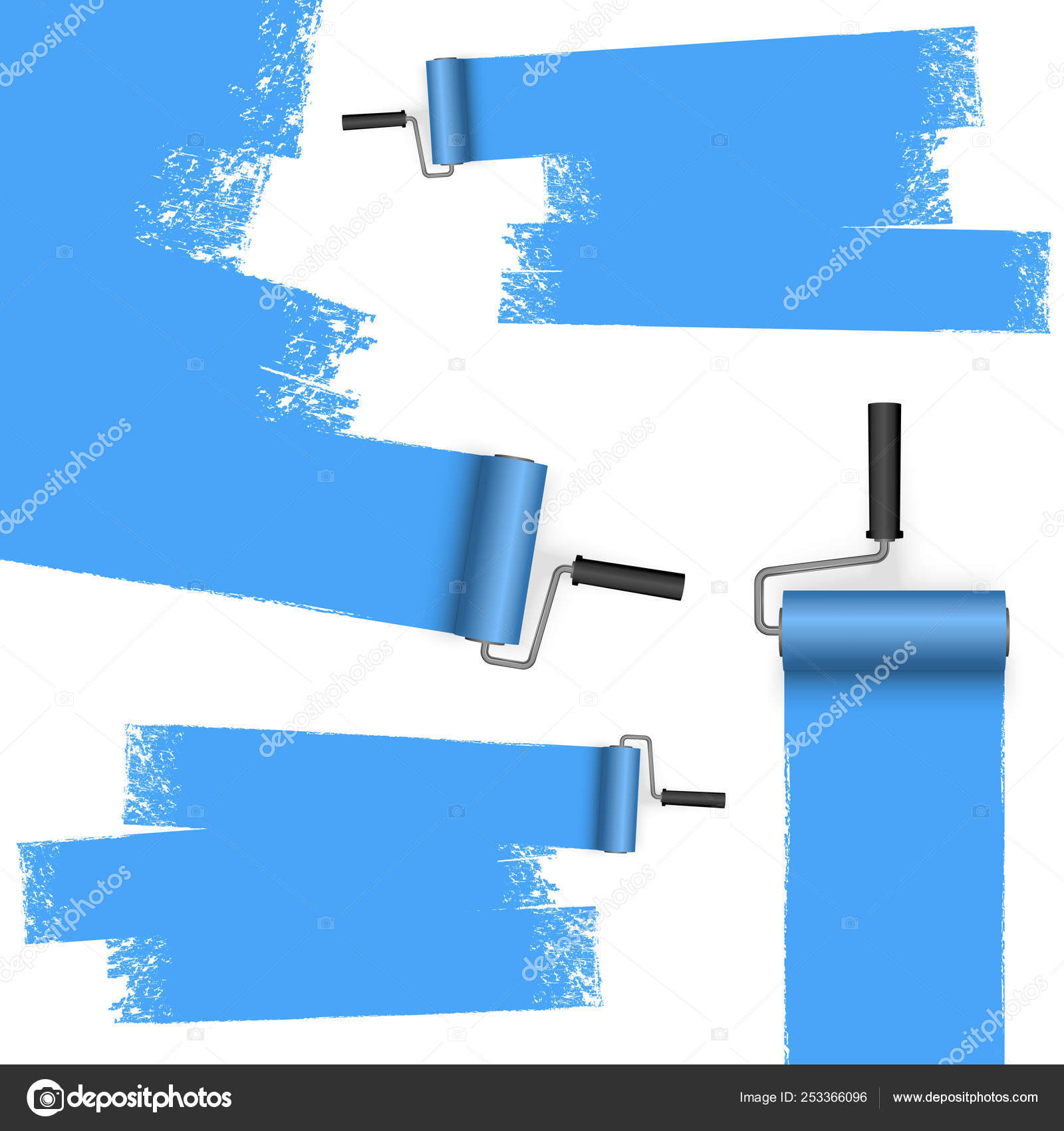 Paint roller concept with markings Stock Vector by ©opicobello 253366096