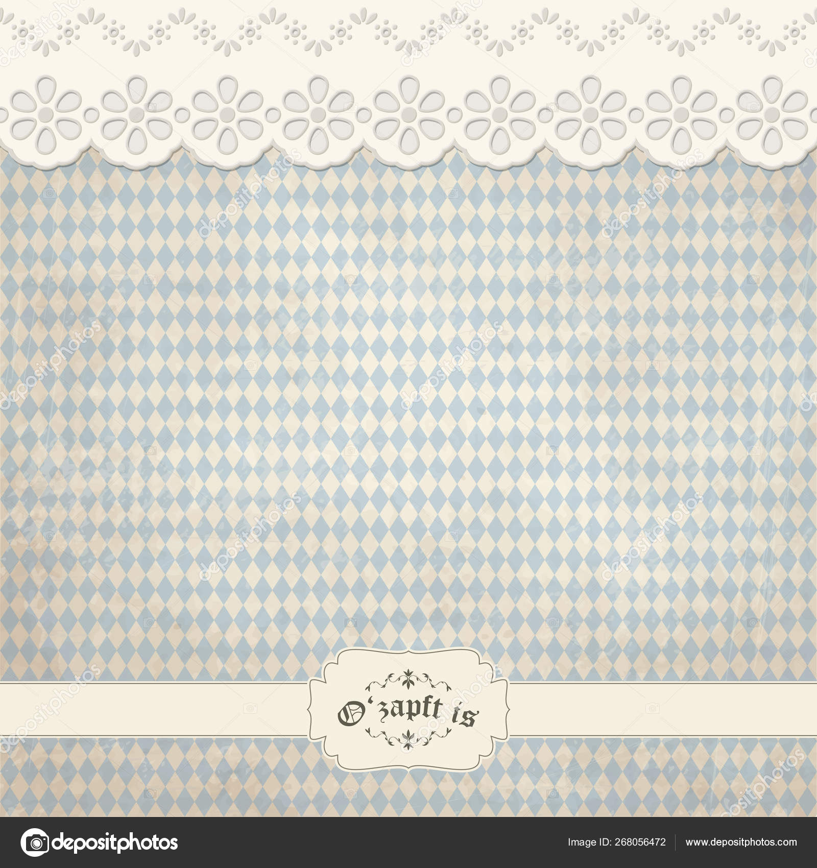Vintage background with checkered pattern for Oktoberfest 2019 2 Stock ...