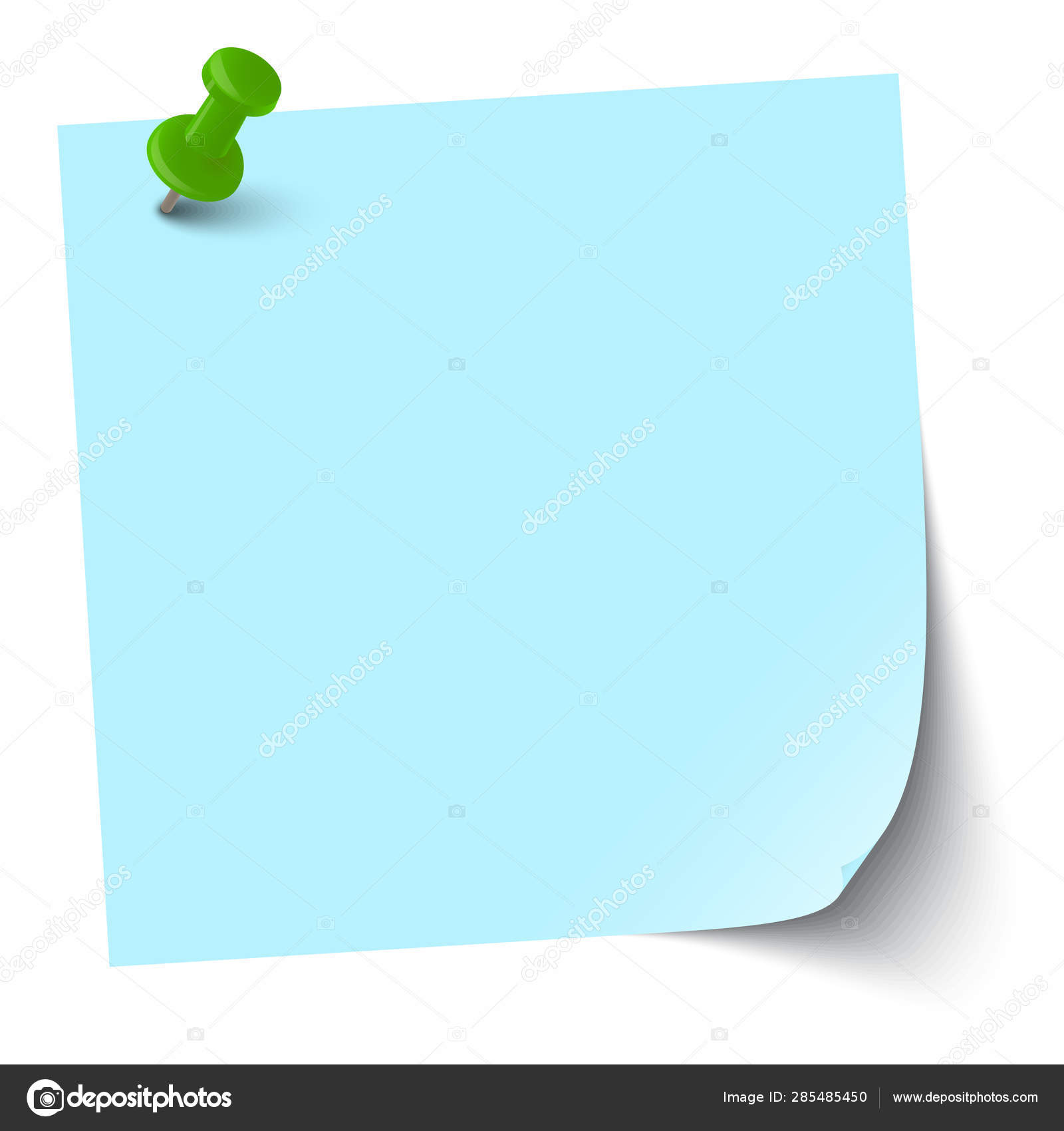 Sticky note with pin needle Stock Vector by ©opicobello 285485450