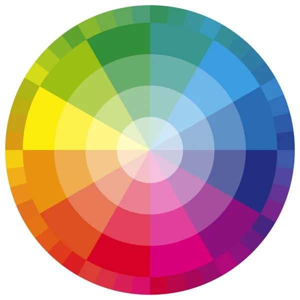 Color wheel with twelve colors — Stock Vector © opicobello #120795922