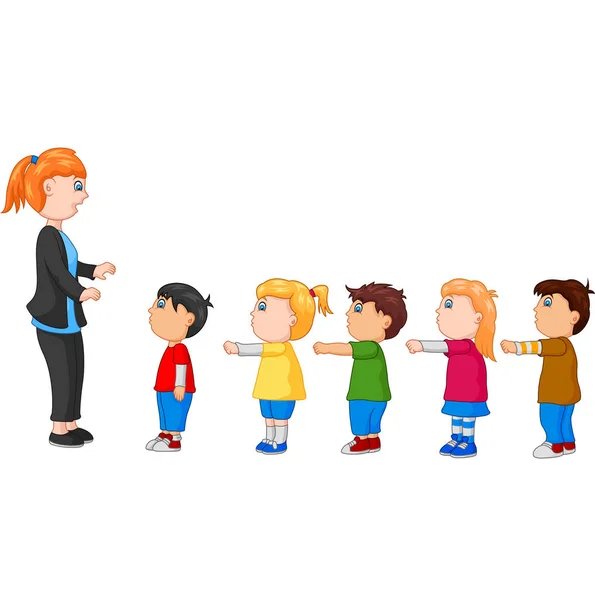 Children Queuing Clipart